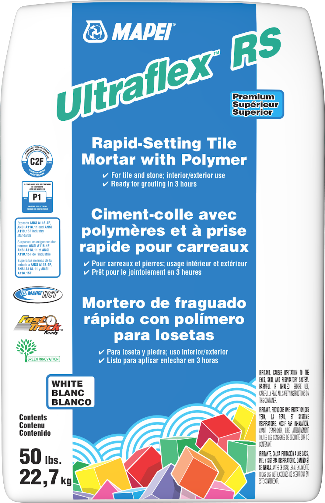 Mapei Ultraflex RS Fast-setting cement adhesive – Pelletier Déco Surfaces